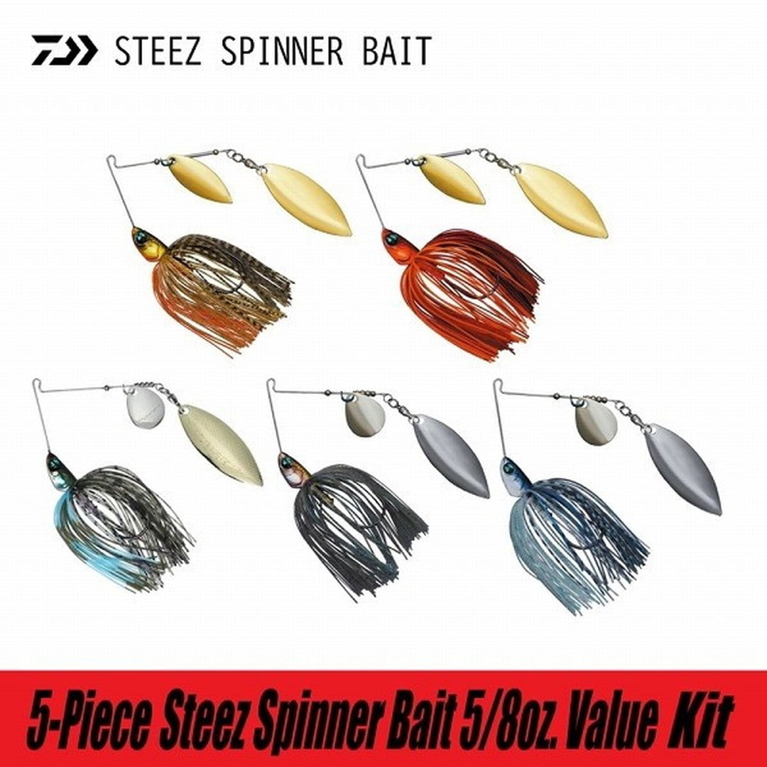 ダイワ スピナーベイト バズベイト Daiwa Steez Spinnerbait 5/8oz/5-Piece Value Kit: 釣具の ...