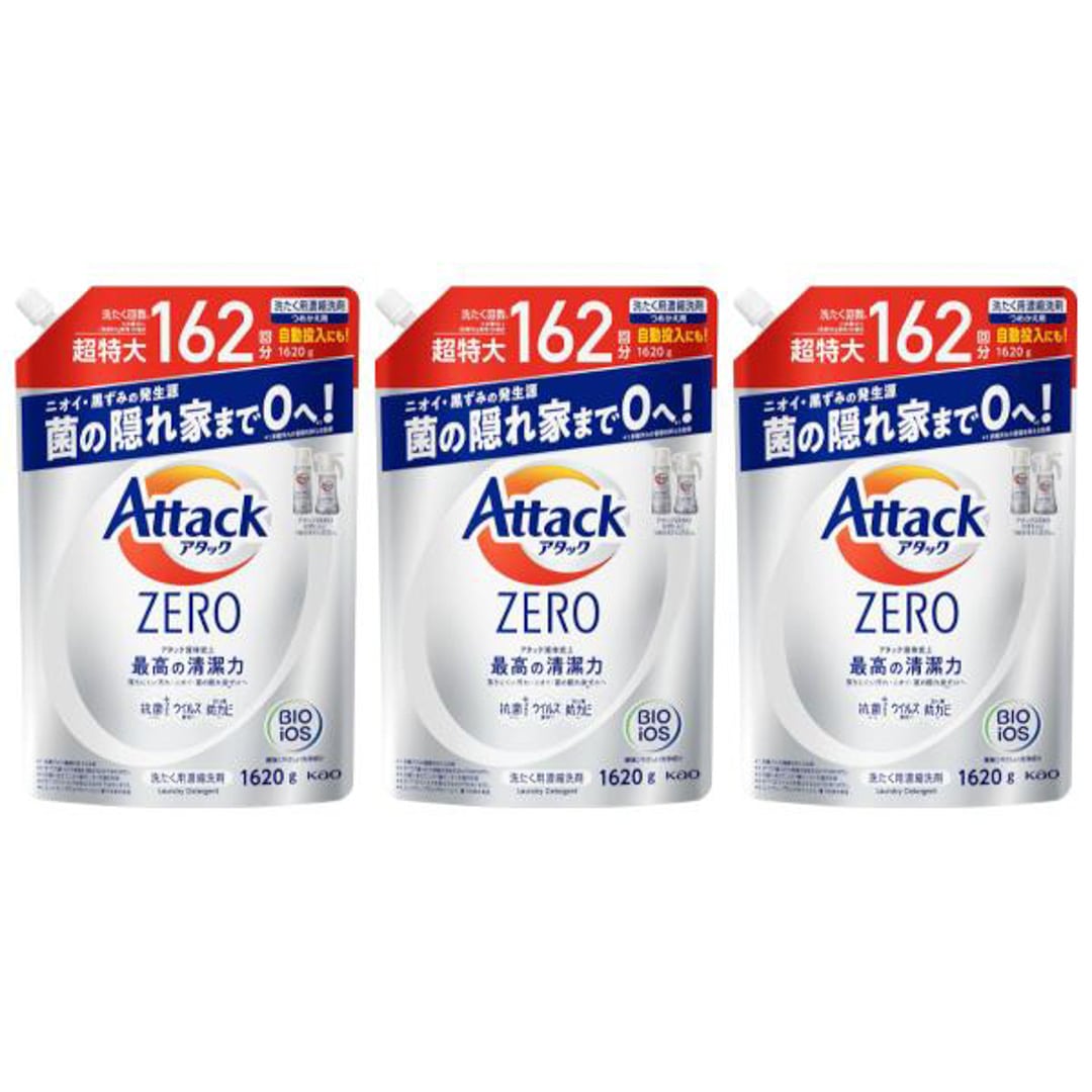 アタックZERO詰替 超特大1620g×3個セット: ライフスタイル ANA Mall店｜ANA Mall｜マイルが貯まる・使えるショッピングモール
