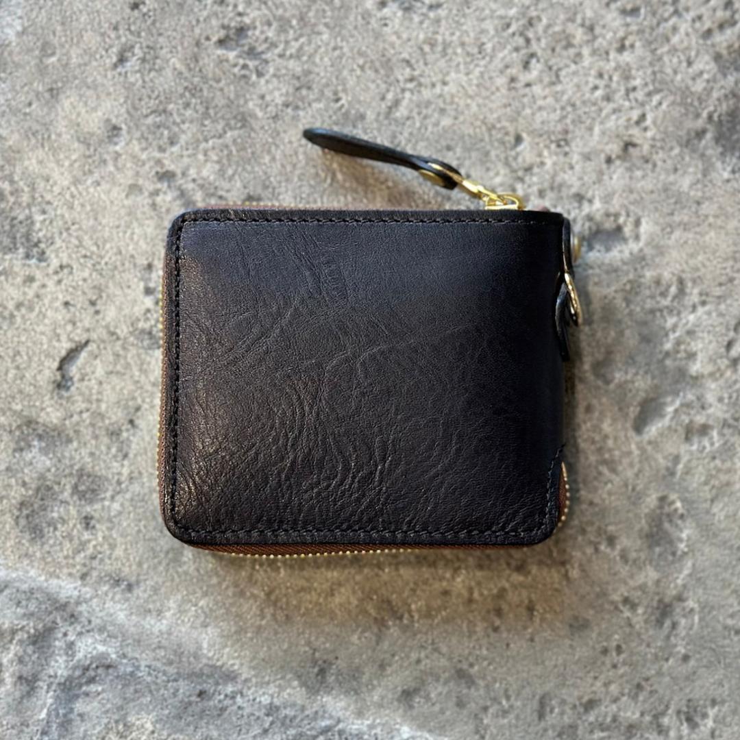 本革 二つ折り財布 メンズ 通販 日本製 ラウンドファスナー 財布